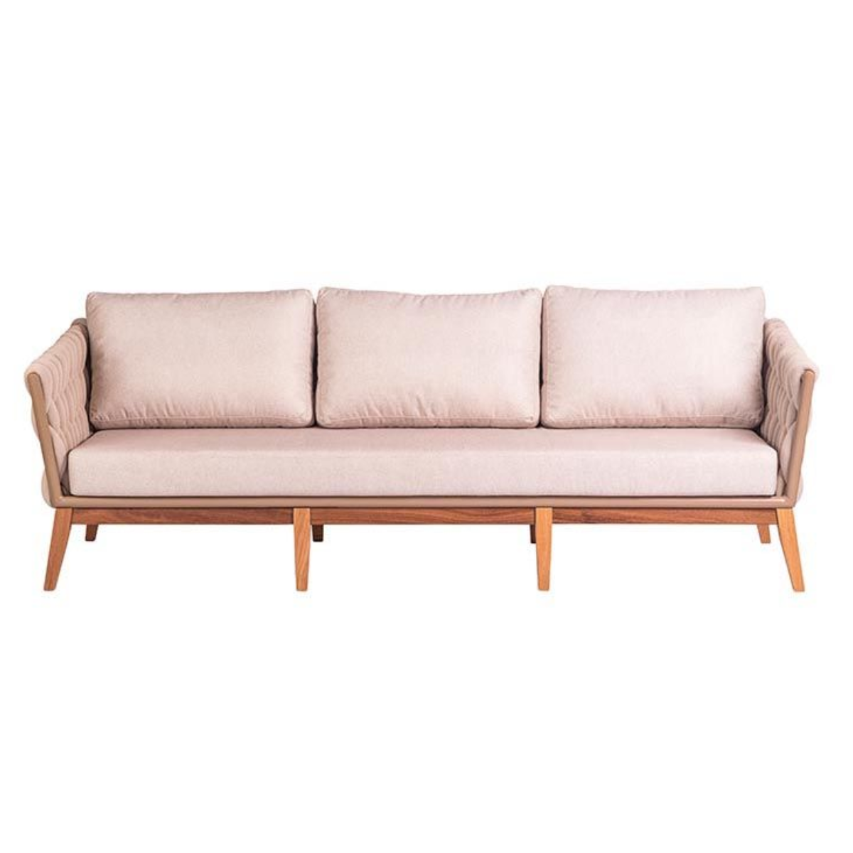 Sofá Nápoles 3 Lugares Tricô Vertical – Forthouse