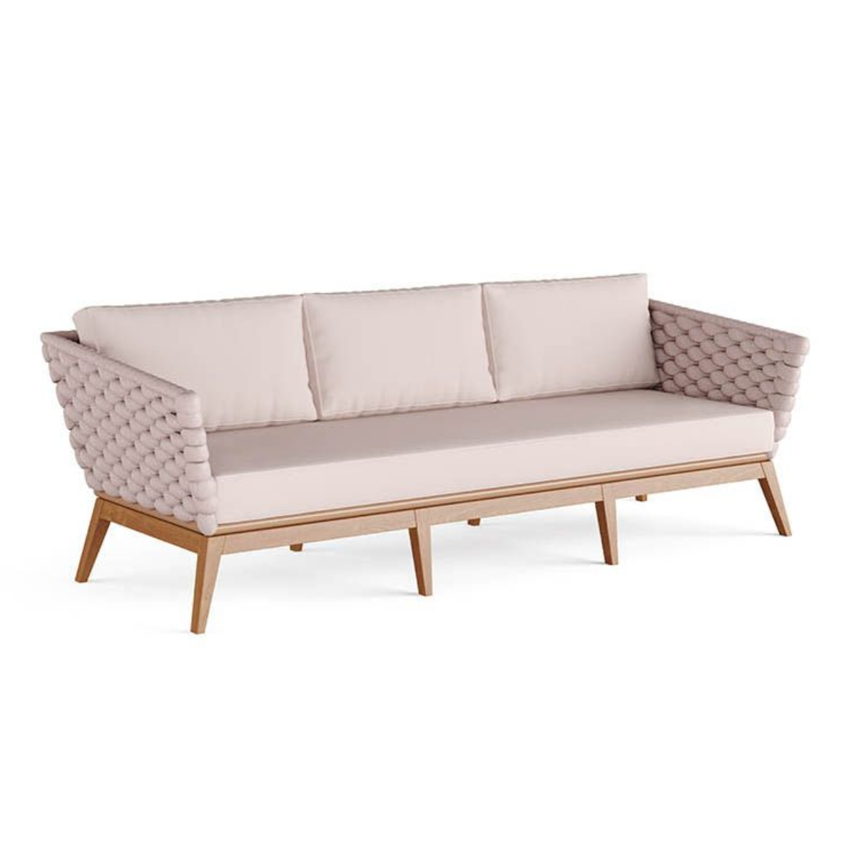 Sofá Nápoles 3 Lugares Tricô Horizontal – Forthouse